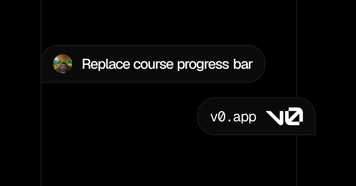 Replace course progress bar - v0 by Vercel