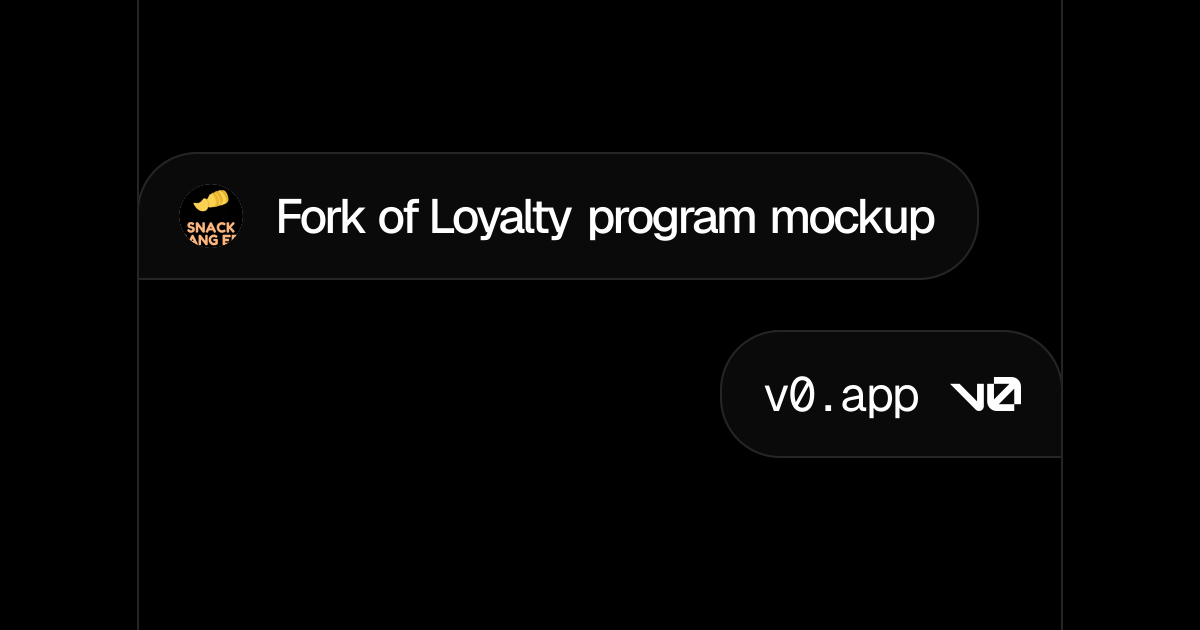 Fork of Loyalty program mockup - v0 by Vercel