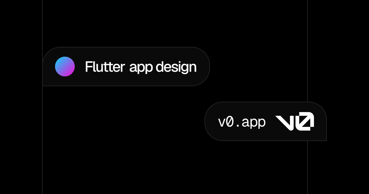 Flutter app design - v0 by Vercel