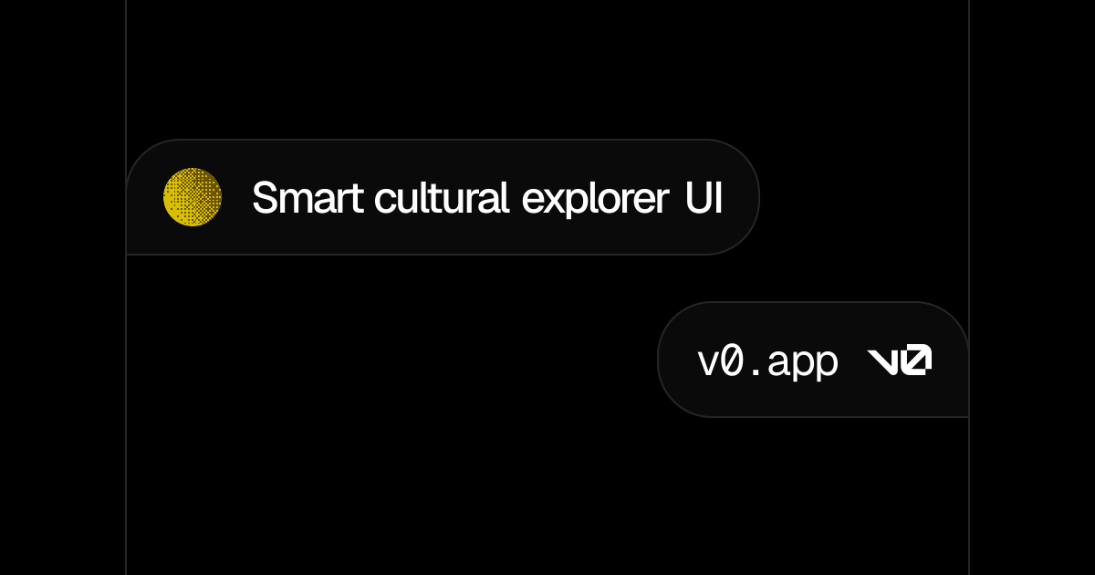 Smart cultural explorer UI - v0 by Vercel