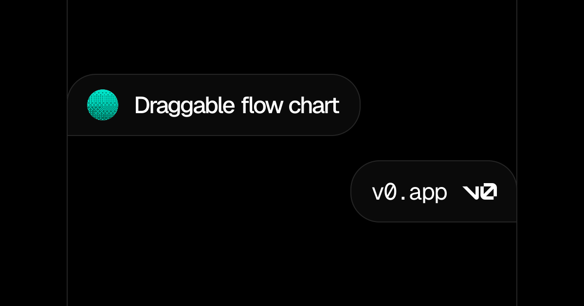 Draggable flow chart - v0 by Vercel