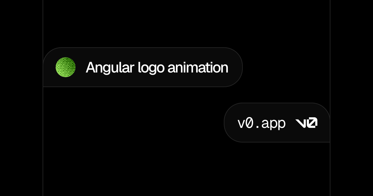 Angular logo animation - v0 by Vercel