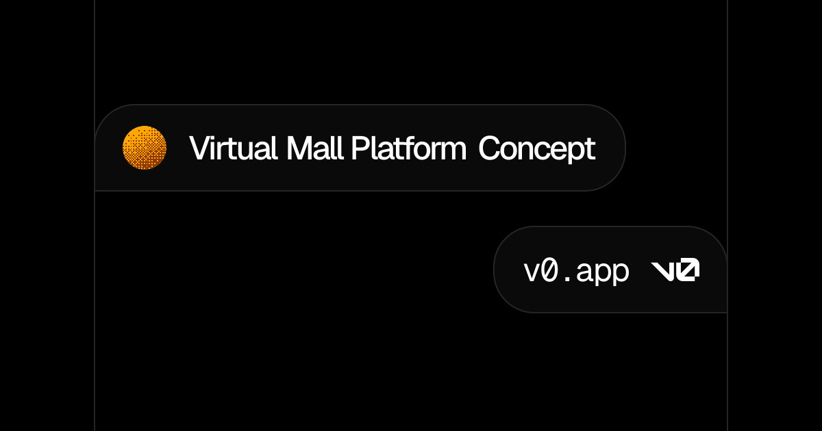 Virtual Mall Platform Concept - v0 by Vercel