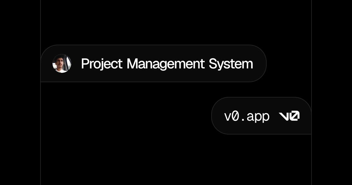 Project Management System V0 By Vercel 1701