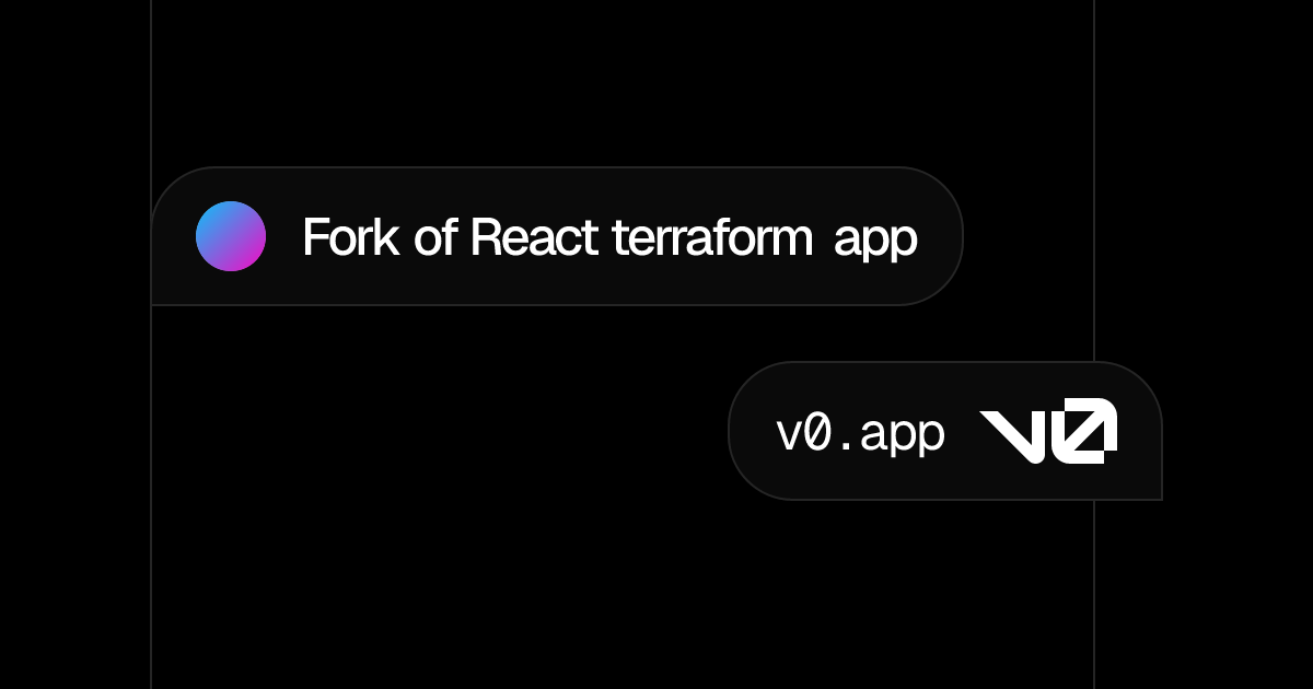 Fork of React terraform app - v0 by Vercel
