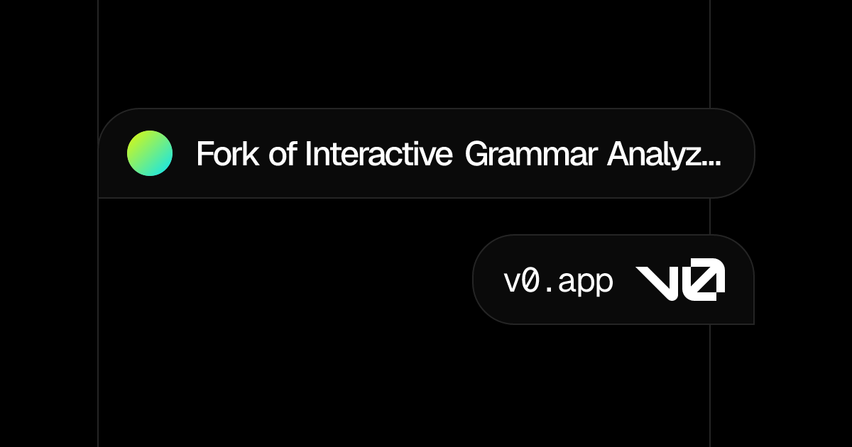 Fork of Interactive Grammar Analyzer - v0 by Vercel