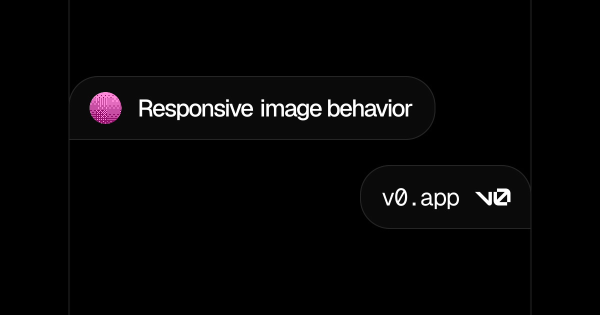 Responsive image behavior - v0 by Vercel