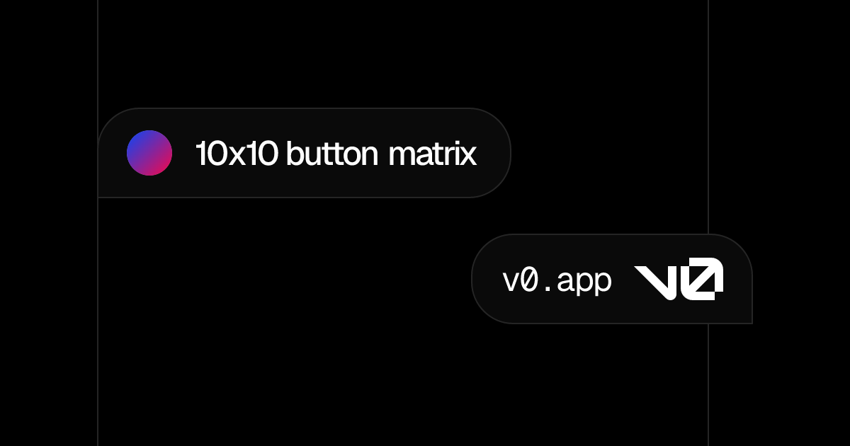 10x10 button matrix - v0 by Vercel
