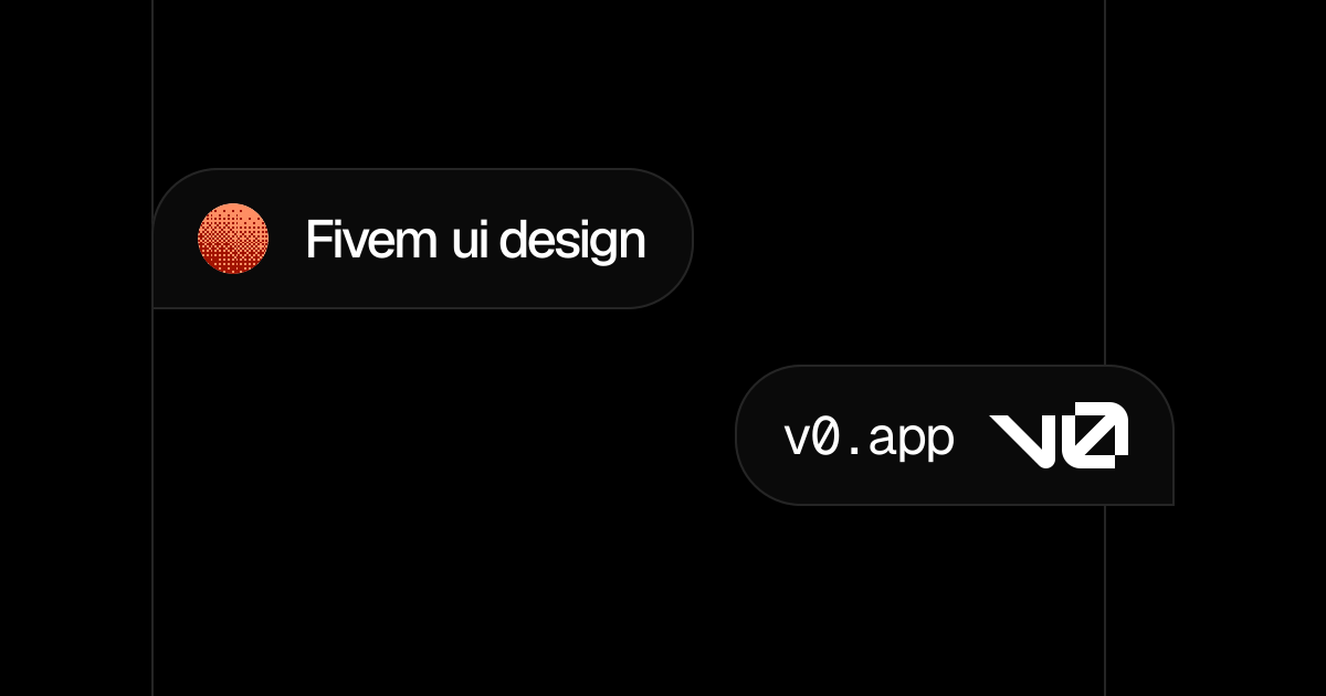 Fivem ui design - v0 by Vercel
