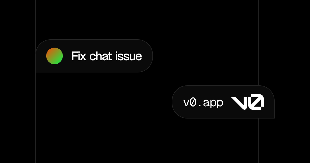 Fix chat issue - v0 by Vercel