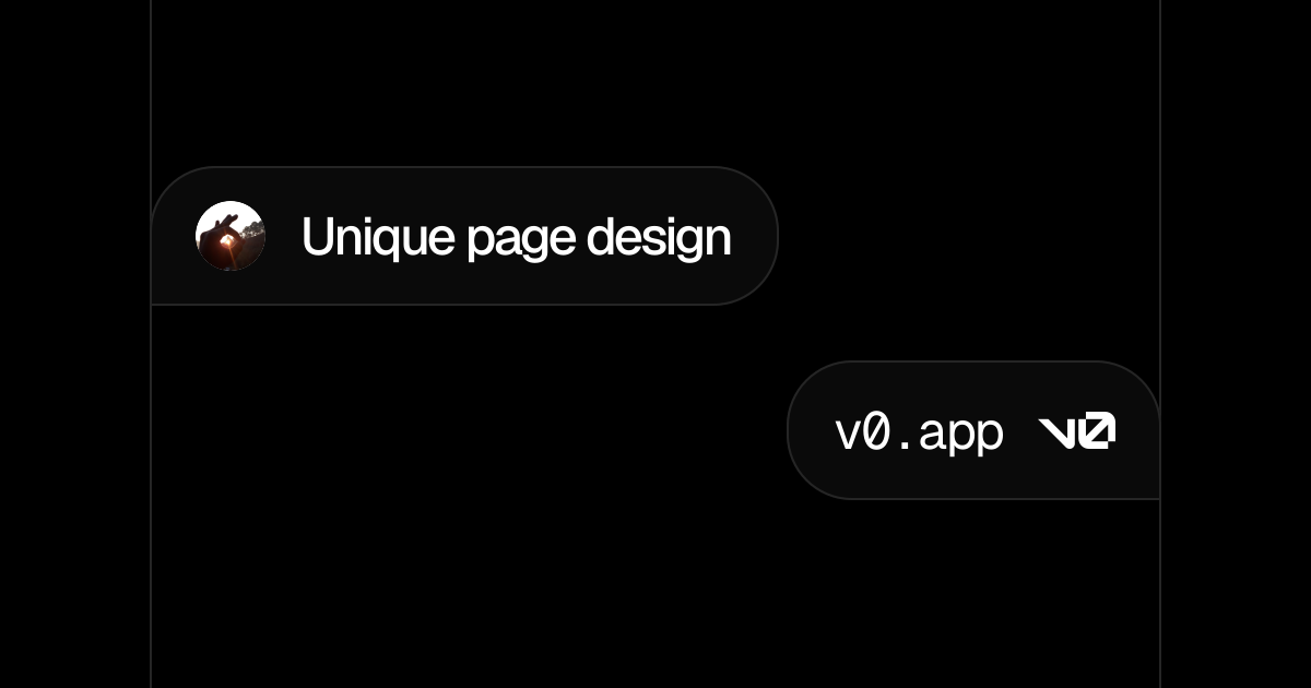 Unique page design - v0 by Vercel