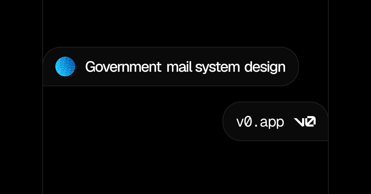 Government mail system design - v0 by Vercel