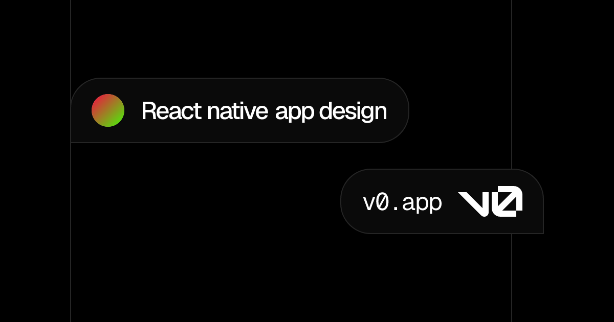 React native app design - v0 by Vercel