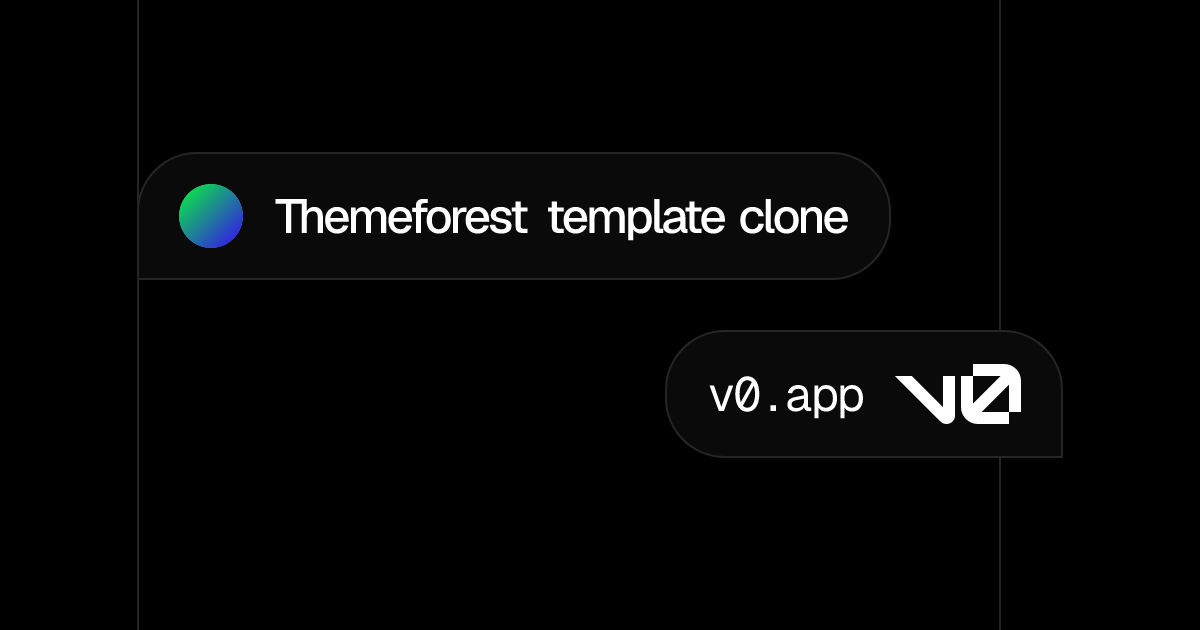 Themeforest template clone - v0 by Vercel