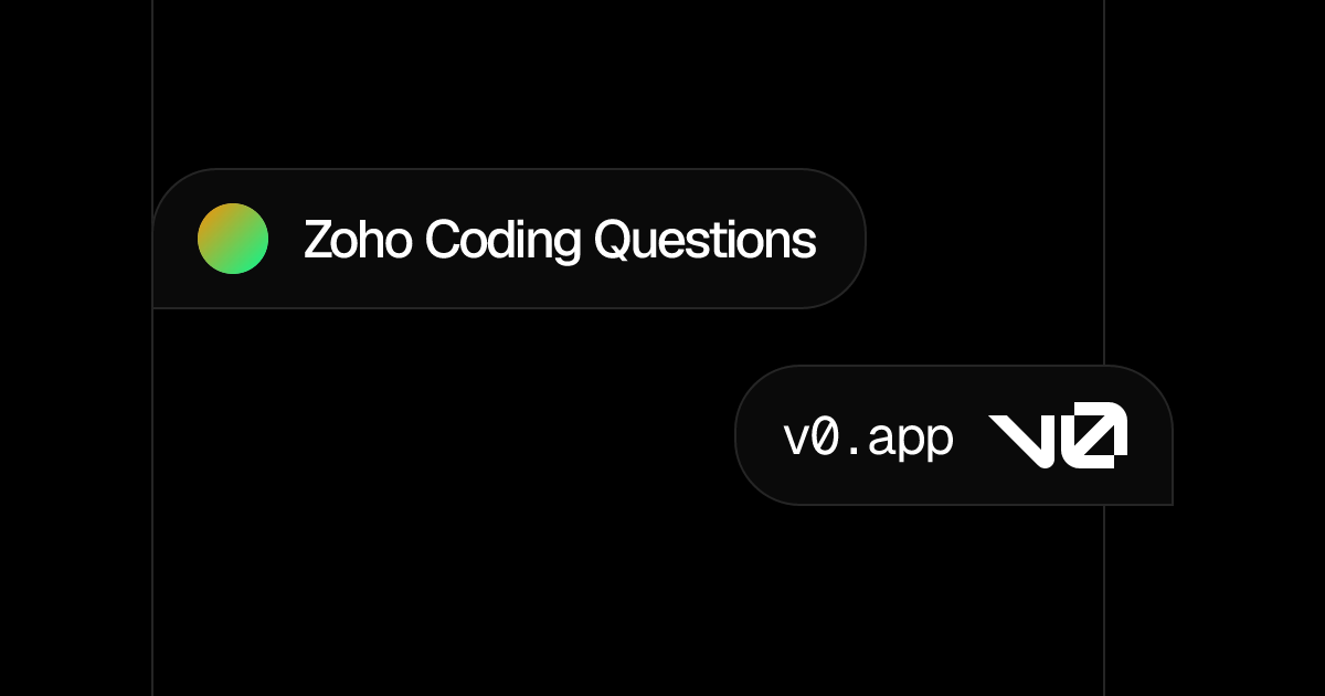 Zoho Coding Questions - v0 by Vercel