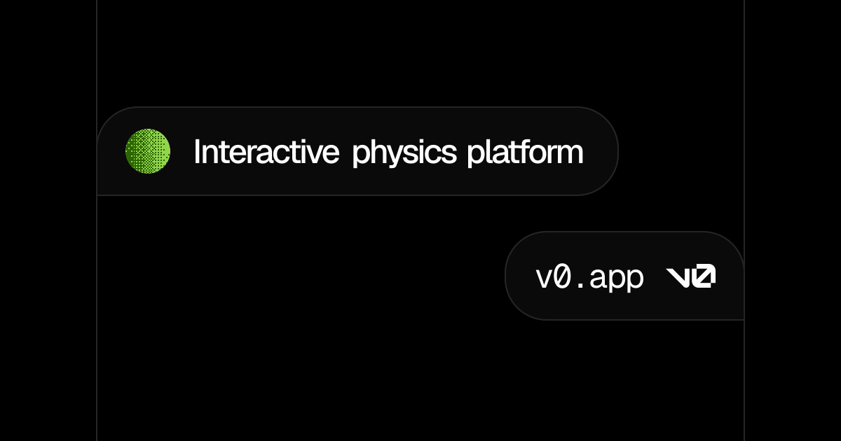 Interactive physics platform - v0 by Vercel