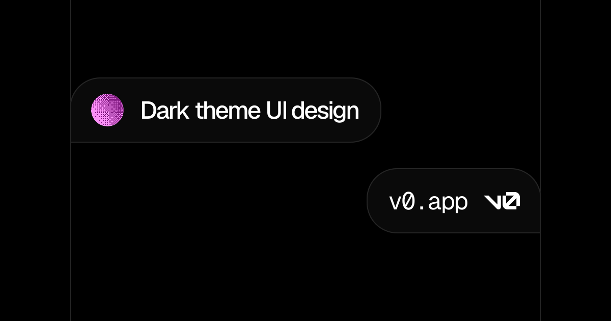 Dark theme UI design - v0 by Vercel