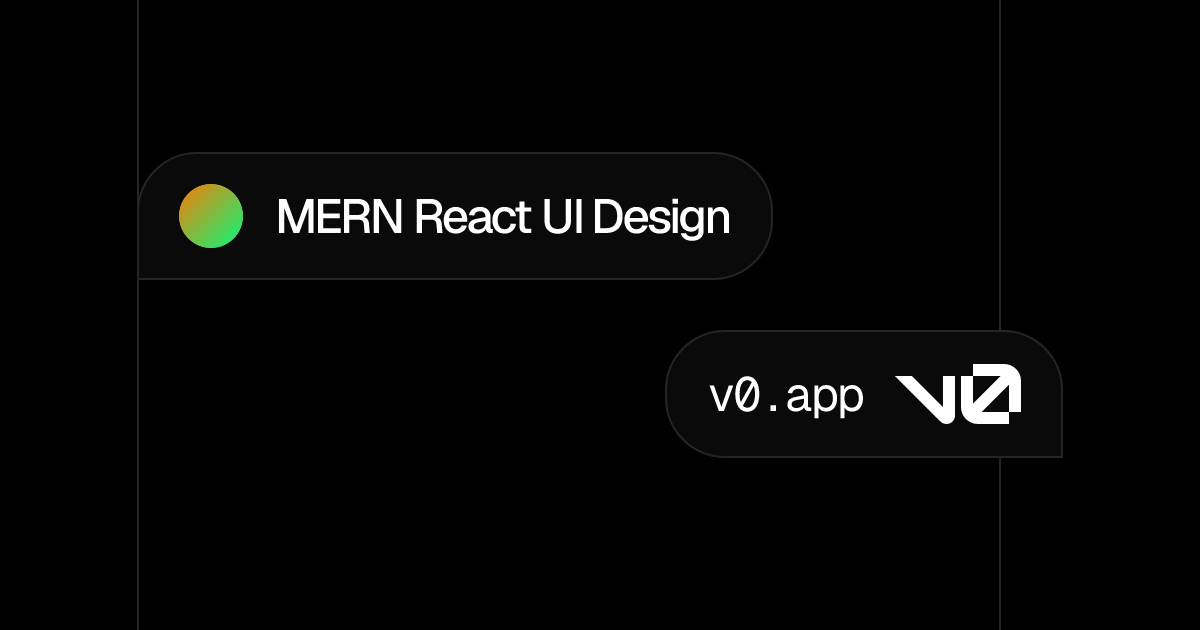 MERN React UI Design - v0 by Vercel