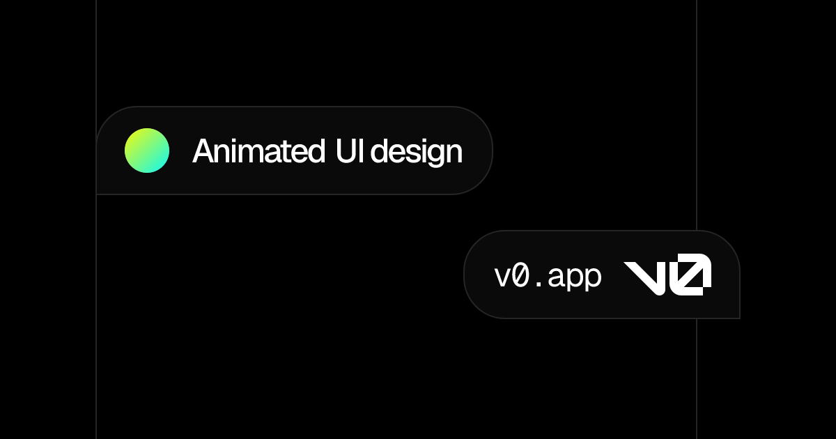 Animated UI design - v0 by Vercel