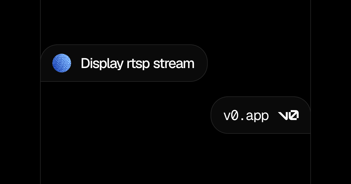 Display rtsp stream - v0 by Vercel