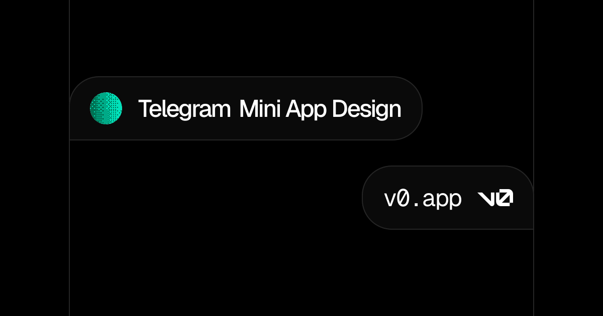 Telegram Mini App Design - v0 by Vercel