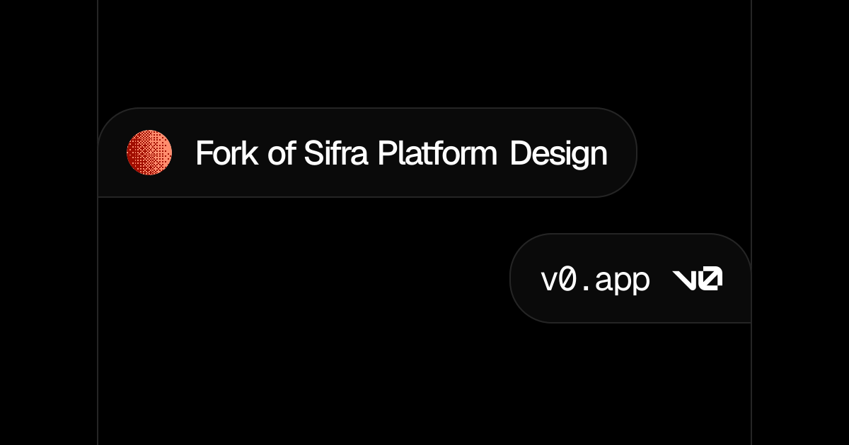 Fork of Sifra Platform Design - v0 by Vercel