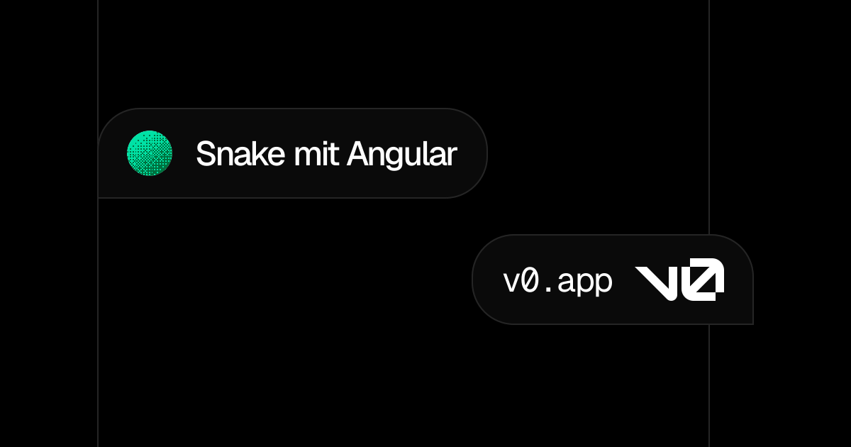 Snake mit Angular - v0 by Vercel