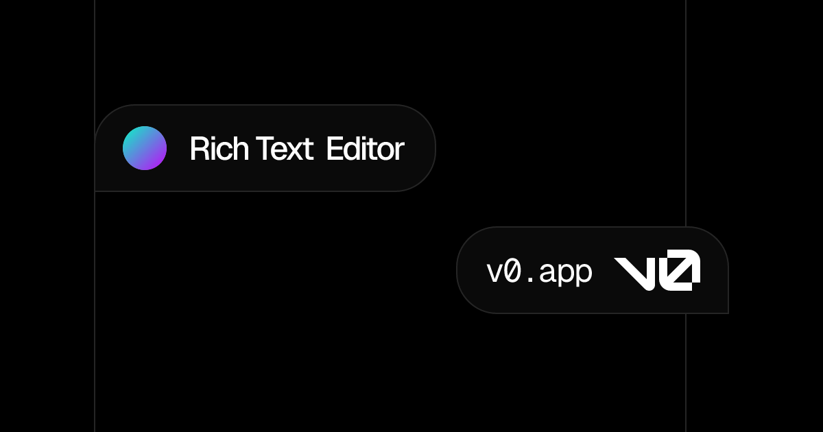 Rich Text Editor - v0 by Vercel