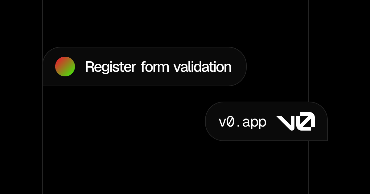Register form validation - v0 by Vercel