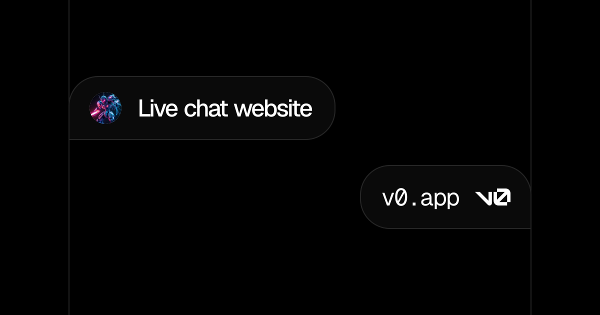 Live chat website - v0 by Vercel