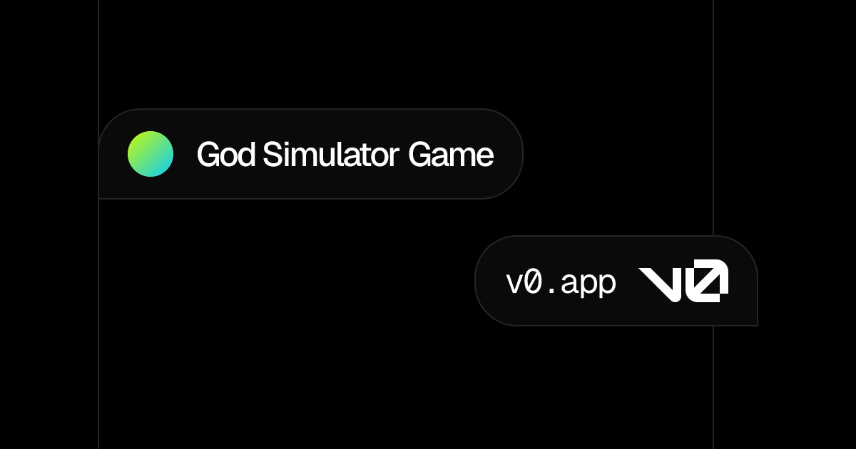 God Simulator Game - v0 by Vercel