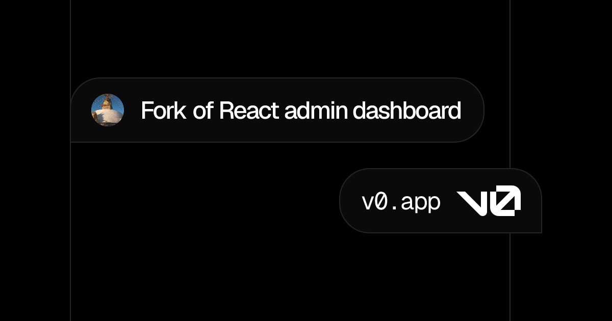 Fork of React admin dashboard - v0 by Vercel