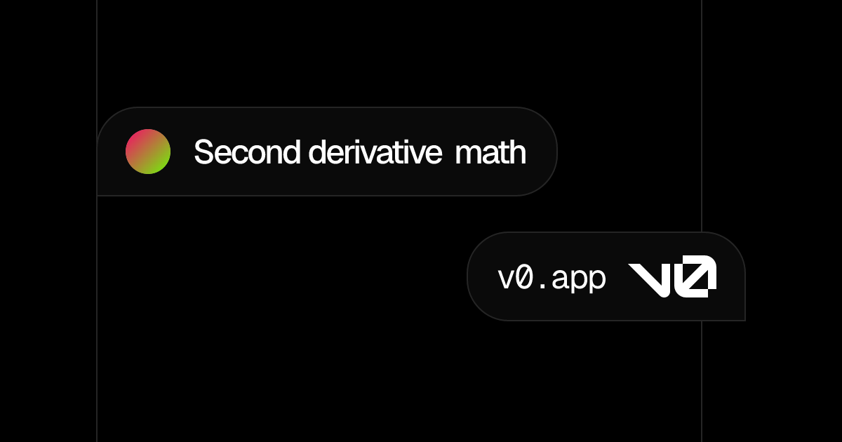 Second derivative math - v0 by Vercel