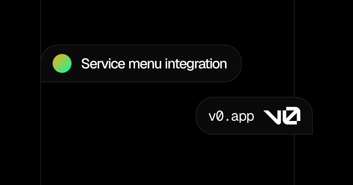 Service menu integration - v0 by Vercel