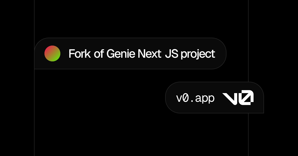Fork of Genie Next JS project - v0 by Vercel