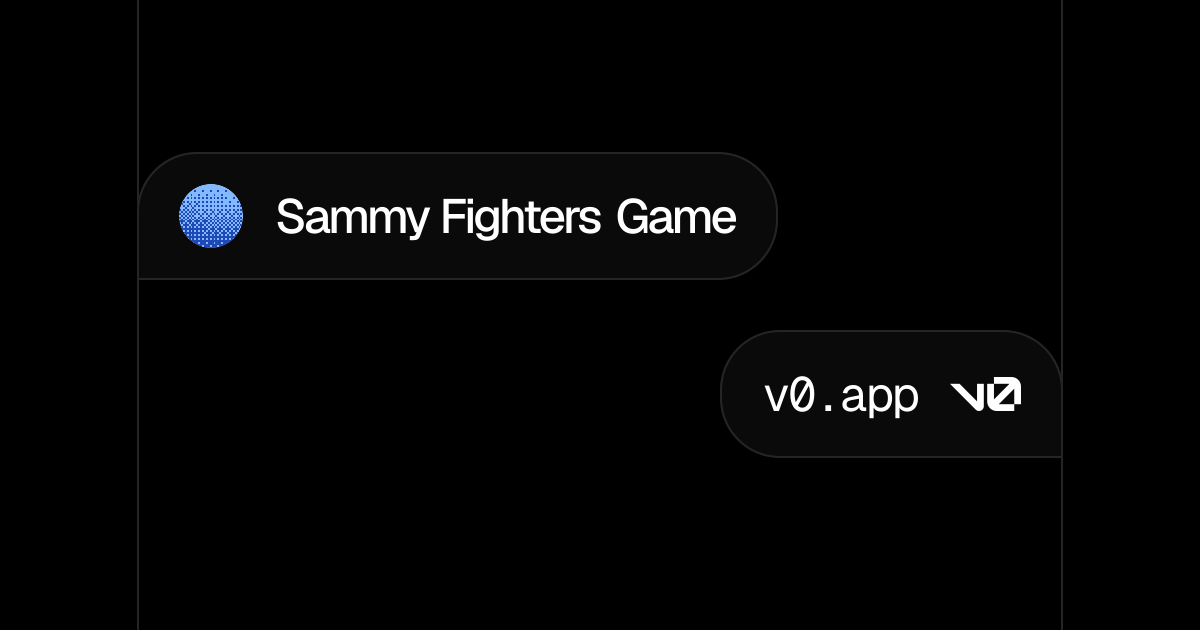 Sammy Fighters Game - v0 by Vercel