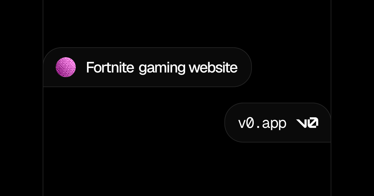 Fortnite gaming website - v0 by Vercel