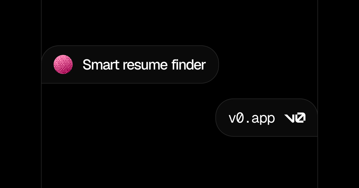 Smart resume finder - v0 by Vercel