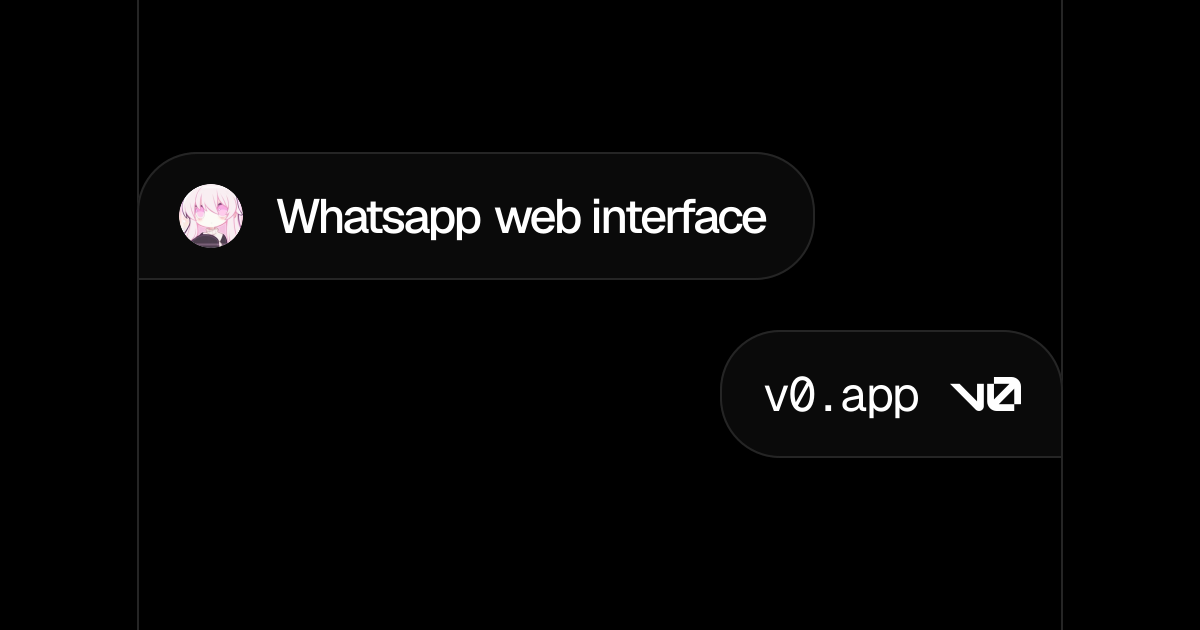 Whatsapp web interface - v0 by Vercel