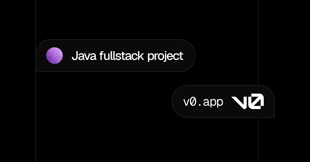 Java fullstack project - v0 by Vercel