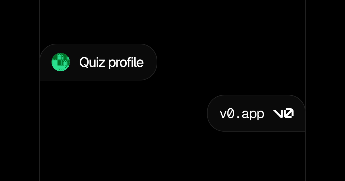 Quiz profile - v0 by Vercel