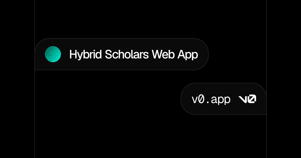 Hybrid Scholars Web App - v0 by Vercel