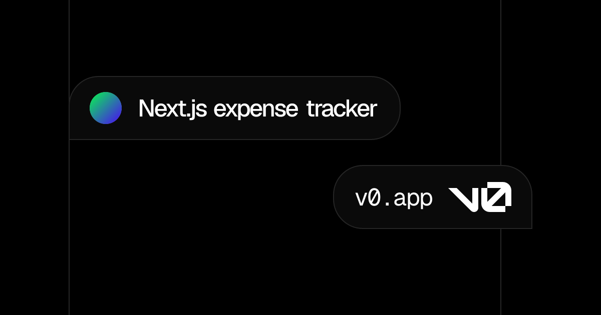Next.js expense tracker - v0 by Vercel