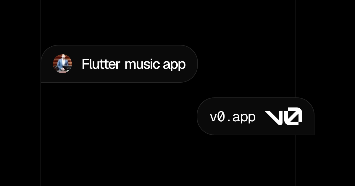 Flutter music app - v0 by Vercel