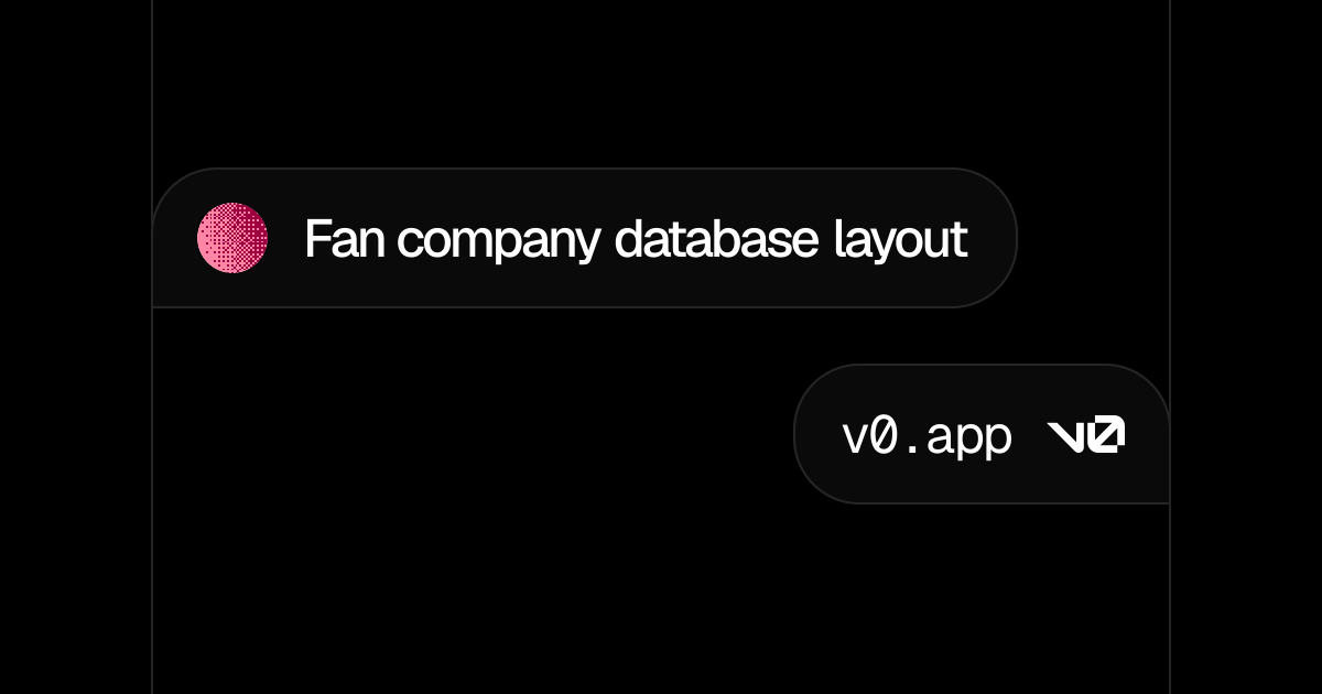 Fan company database layout - v0 by Vercel