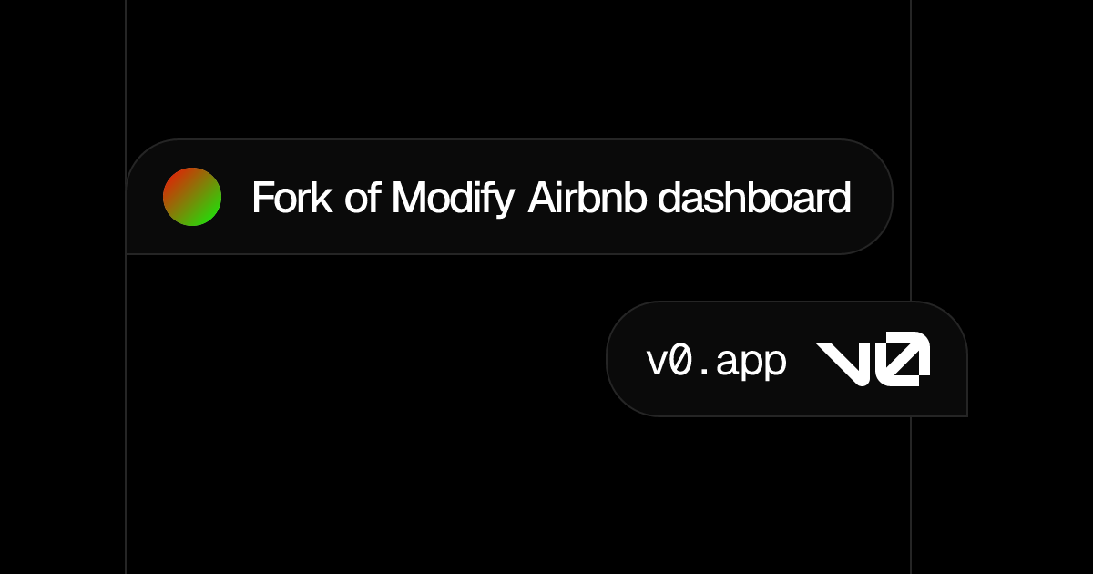 Fork of Modify Airbnb dashboard - v0 by Vercel
