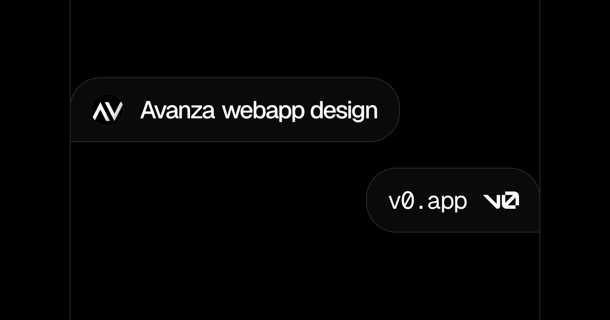 Avanza webapp design - v0 by Vercel
