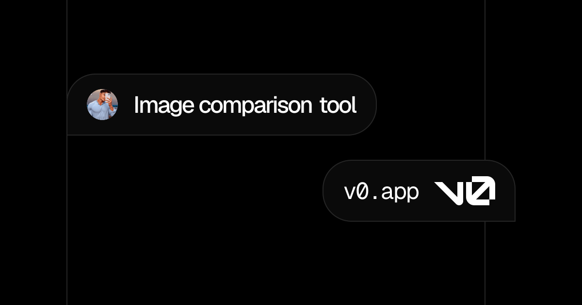 Image comparison tool - v0 by Vercel