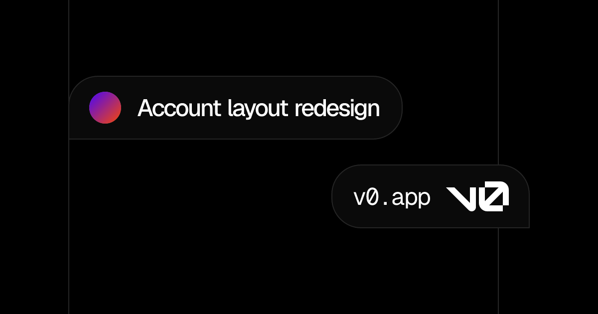 Account layout redesign - v0 by Vercel