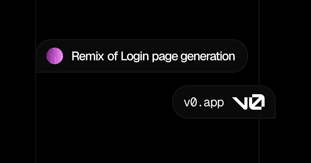 Remix of Login page generation - v0 by Vercel